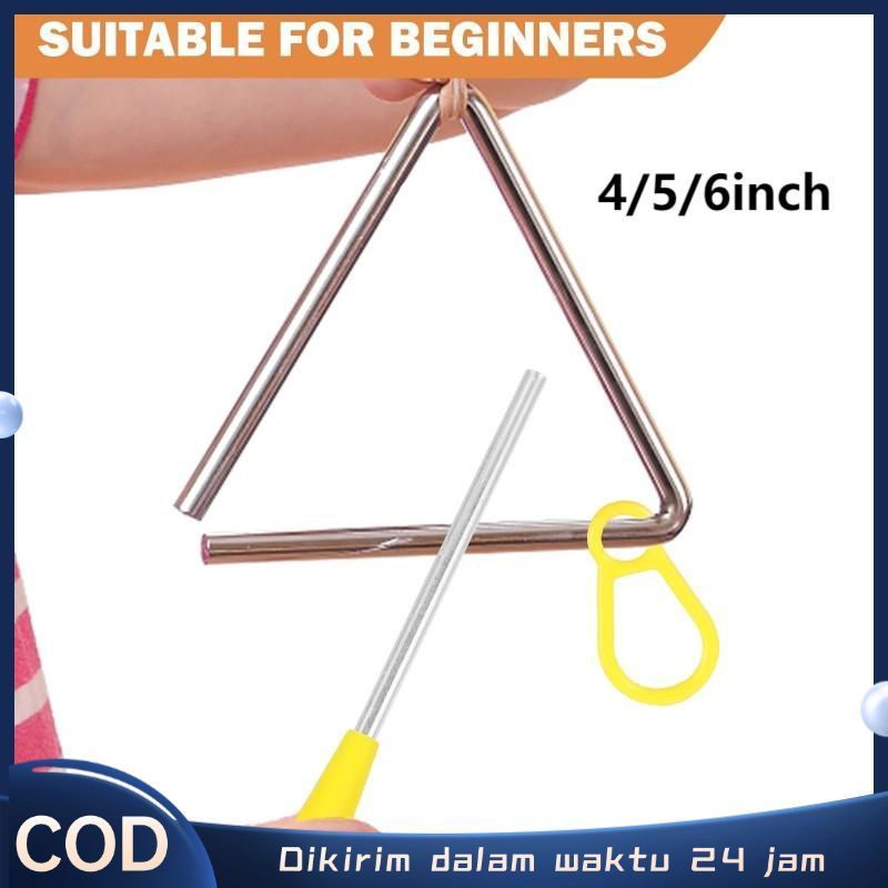 Jual 4/5/6 Inci Alat Musik Triangle Mainan Musik Triangle Triangle Bell ...