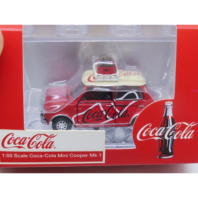Jual Tiny Mini Cooper Mk 1 Coca-Cola 1:50 - With Bottle of Coke - merah ...