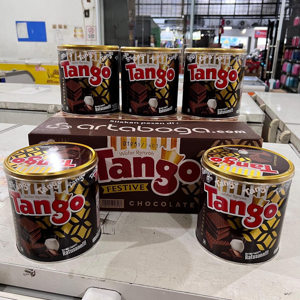 Jual Tango Wafer Festive kaleng dan Festive Jar 240gr Dus isi 6 Pcs ...