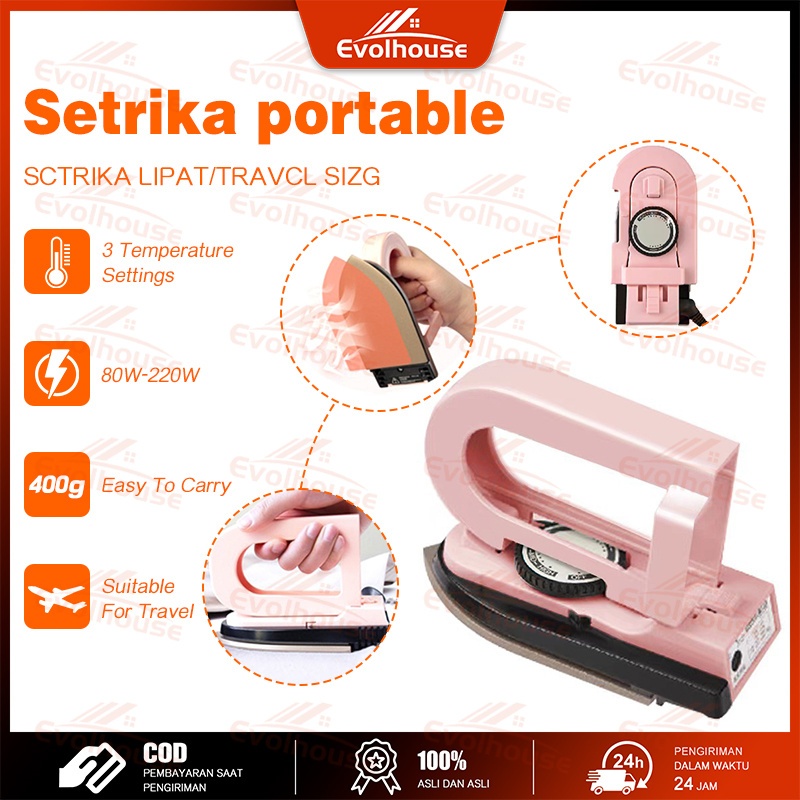 Jual 【Ready Stock】Setrika Lipat Mini Travel Dry Iron Detachable handle ...