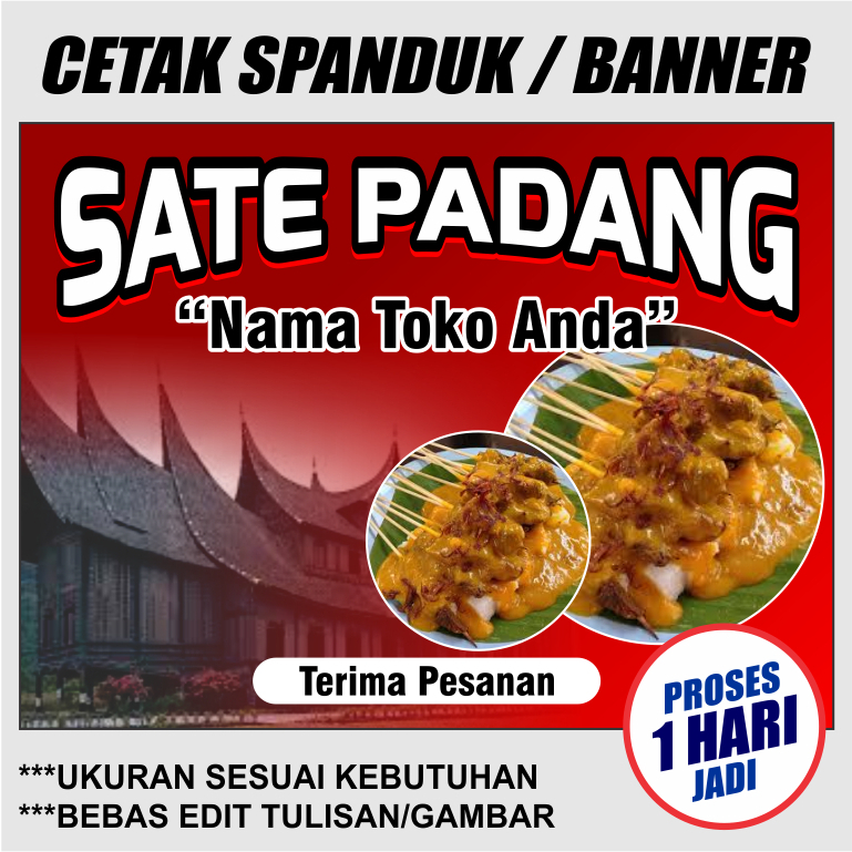 Jual cetak banner spanduk sate padang benner baliho sate padang ...
