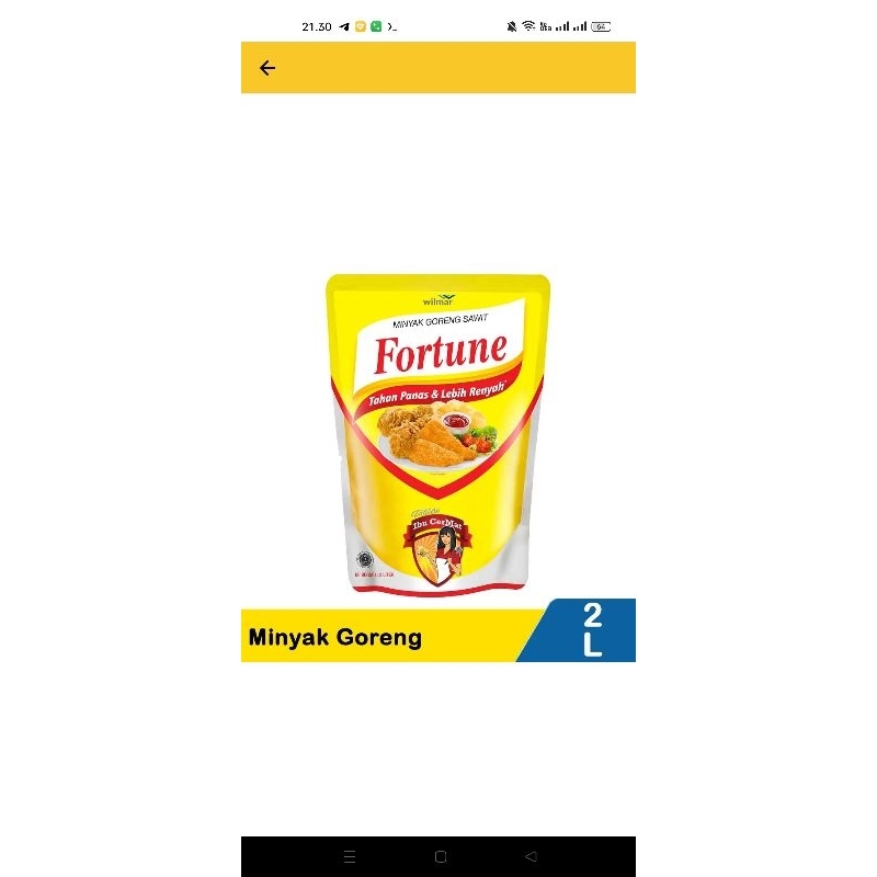 Jual Fortune Minyak Goreng Refill 2000MI | Shopee Indonesia