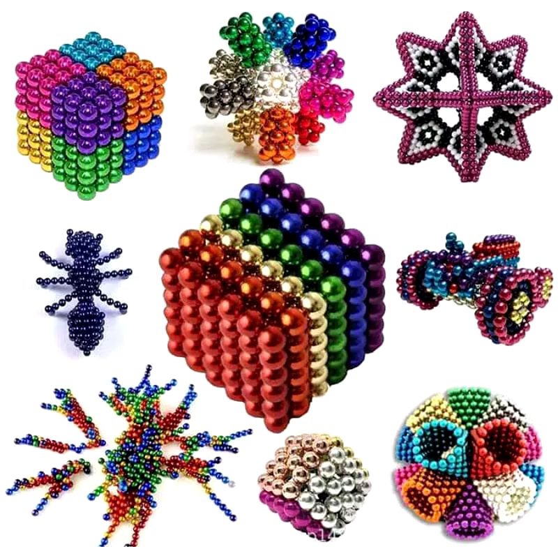 Jual 10pcs 10 butir 3mm 5mm Mainan Edukasi Bola Magnet/ Buckyballs ...
