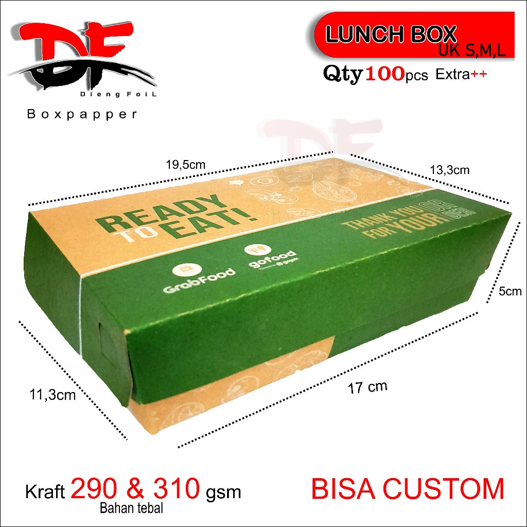 Jual Paper Lunch Box ( size S,M,L ) Laminasi Kraft Kotak Dus Makan Ayam ...
