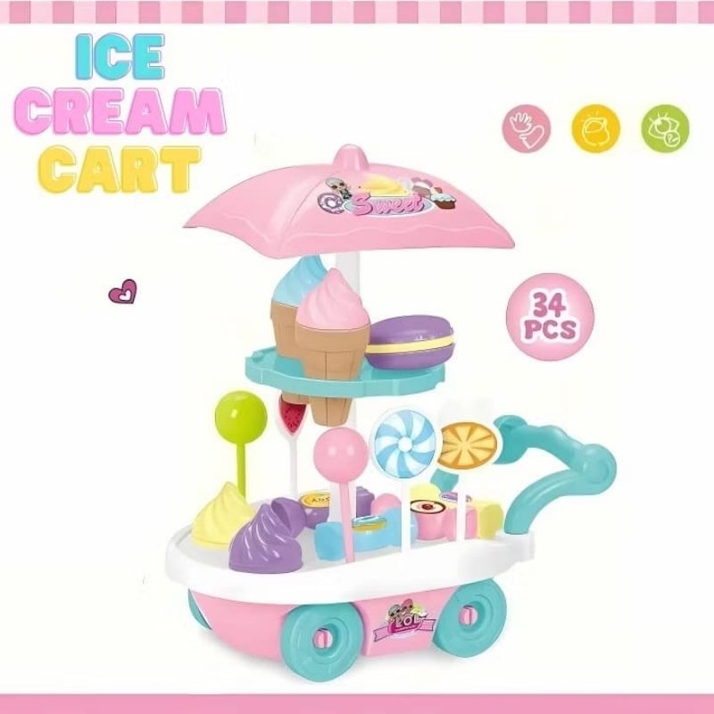 Jual LA MECCA MAINAN ICE CREAM GEROBAK PERMEN | Shopee Indonesia