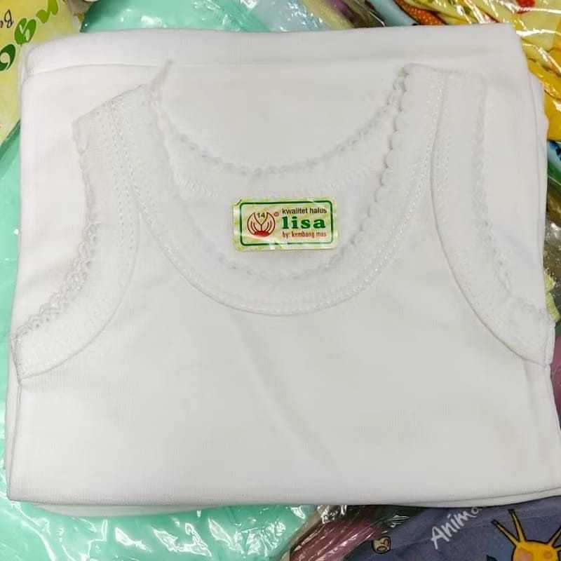 Jual ((6PCS)) SINGLET BAYI MERK (( LISA)) HIGH QUALITY 0-12 TAHUN-KAOS ...
