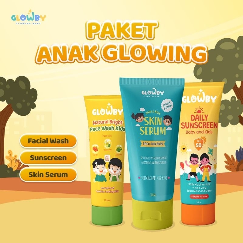 Jual (Glowby X Jedar El) Bundling Serum Sunscreen And Natural Bright ...
