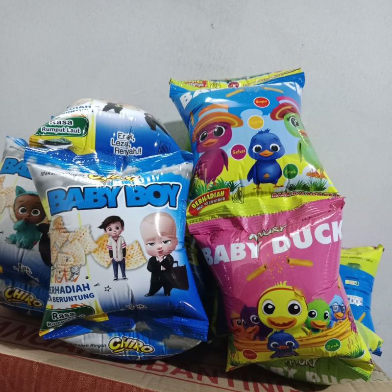 Jual BABY BOY & DUCK Snack Viral Ciki Berhadiah 1 Pak Isi 10 Pcs CHIRO ...