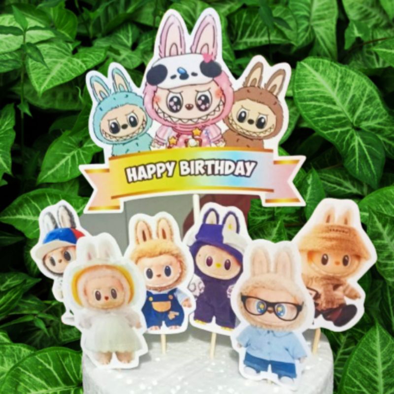 Jual Topper Kertas LABUBU Kue Ulang Tahun / Birthday Cake / hiasan kue ...
