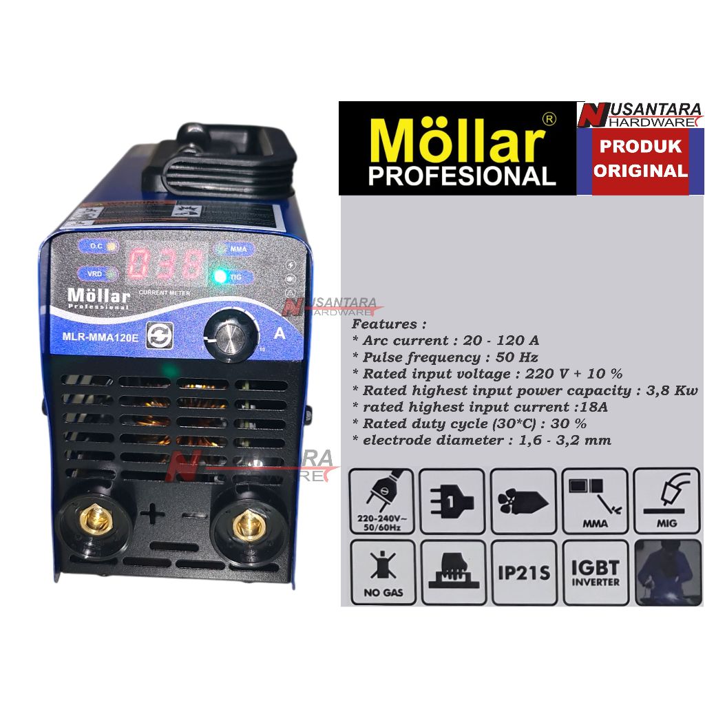 Jual mesin las listrik 450 watt,mma 120, travo las 120 a, las stick,las ...