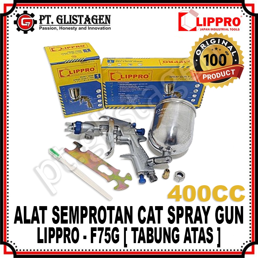Jual LIPPRO Spray Gun F75G Tabung Atas 400cc Alat Cat Semprot Alat ...