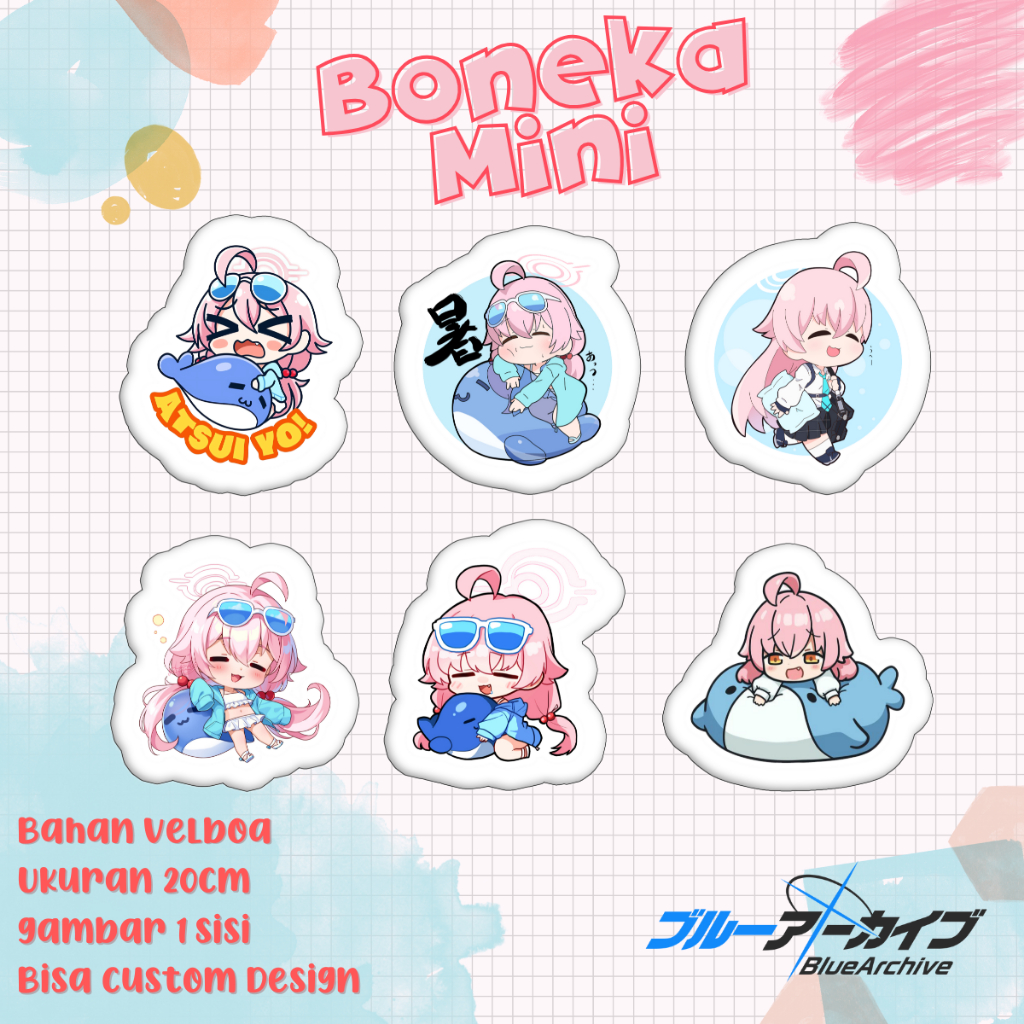 Jual Boneka plushie mini blue archive takanashi hoshino bisa custom ...
