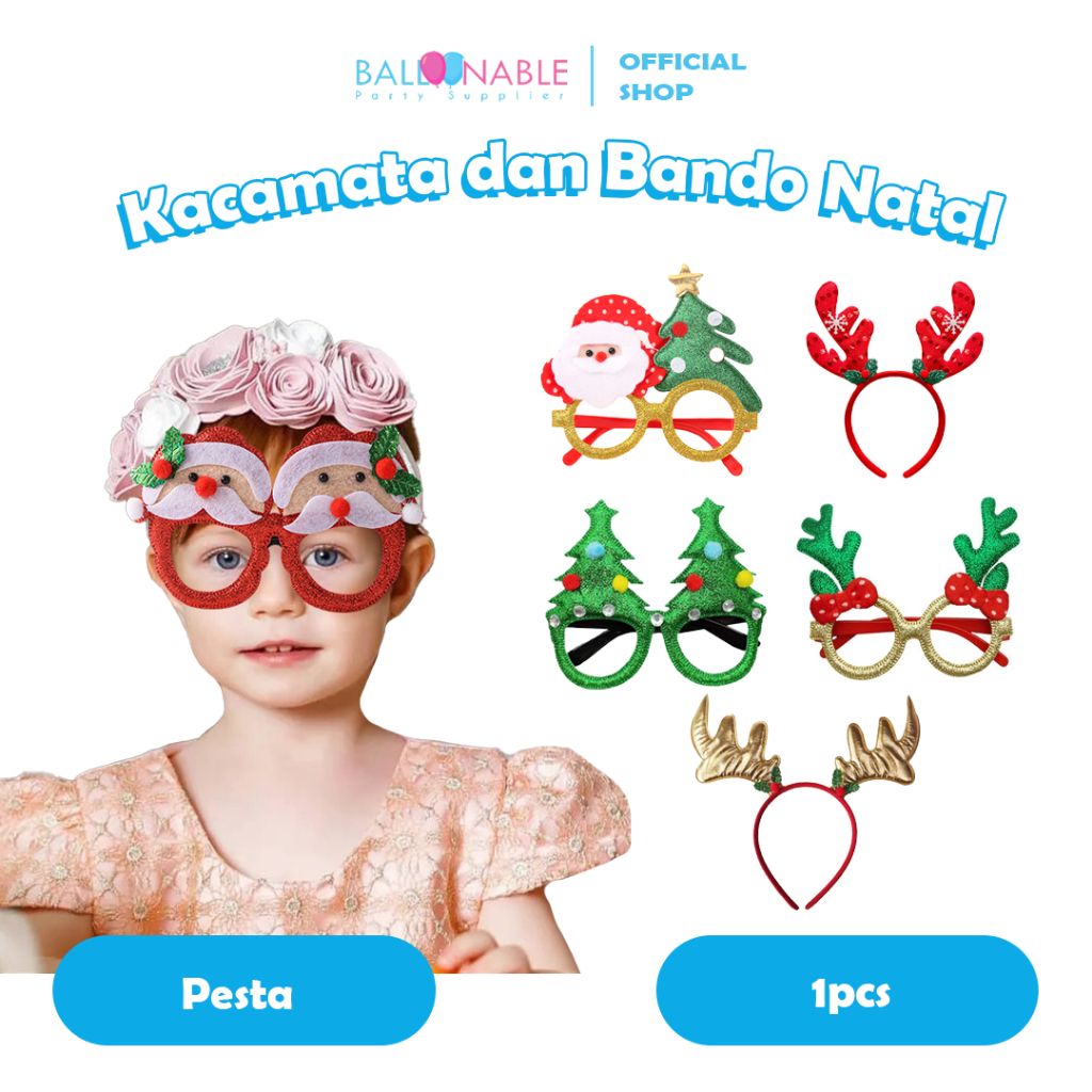 Jual Bando dan Kacamata Tema Natal Christmas | Shopee Indonesia
