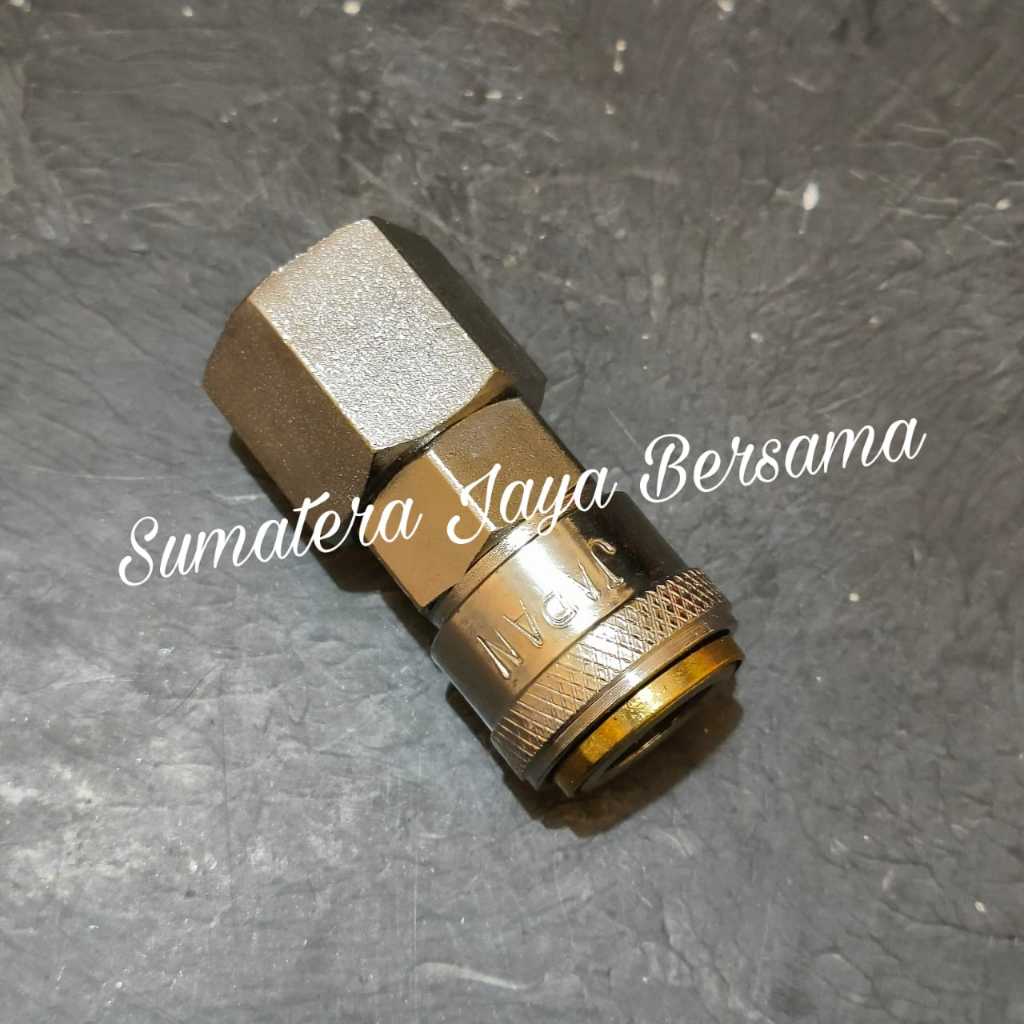 Jual Quick coupler angin SF 40 drat dalam 1/2 one hand touch kopler ...