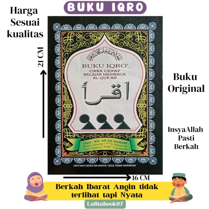 Jual BUKU IQRO CARA CEPAT BELAJAR MEMBACA AL QUR AN /BUKU IQRO' BESAR ...