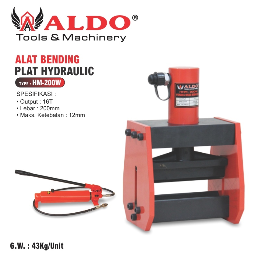 Jual ALAT BENDING PLAT HYDROLIC HM-200W / MESIN TEKUK PLAT / MESIN ...