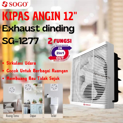 Jual SOGO Exhaust Fan / Kipas Hexos Dinding 12 Inch - SG 1277 | Shopee ...