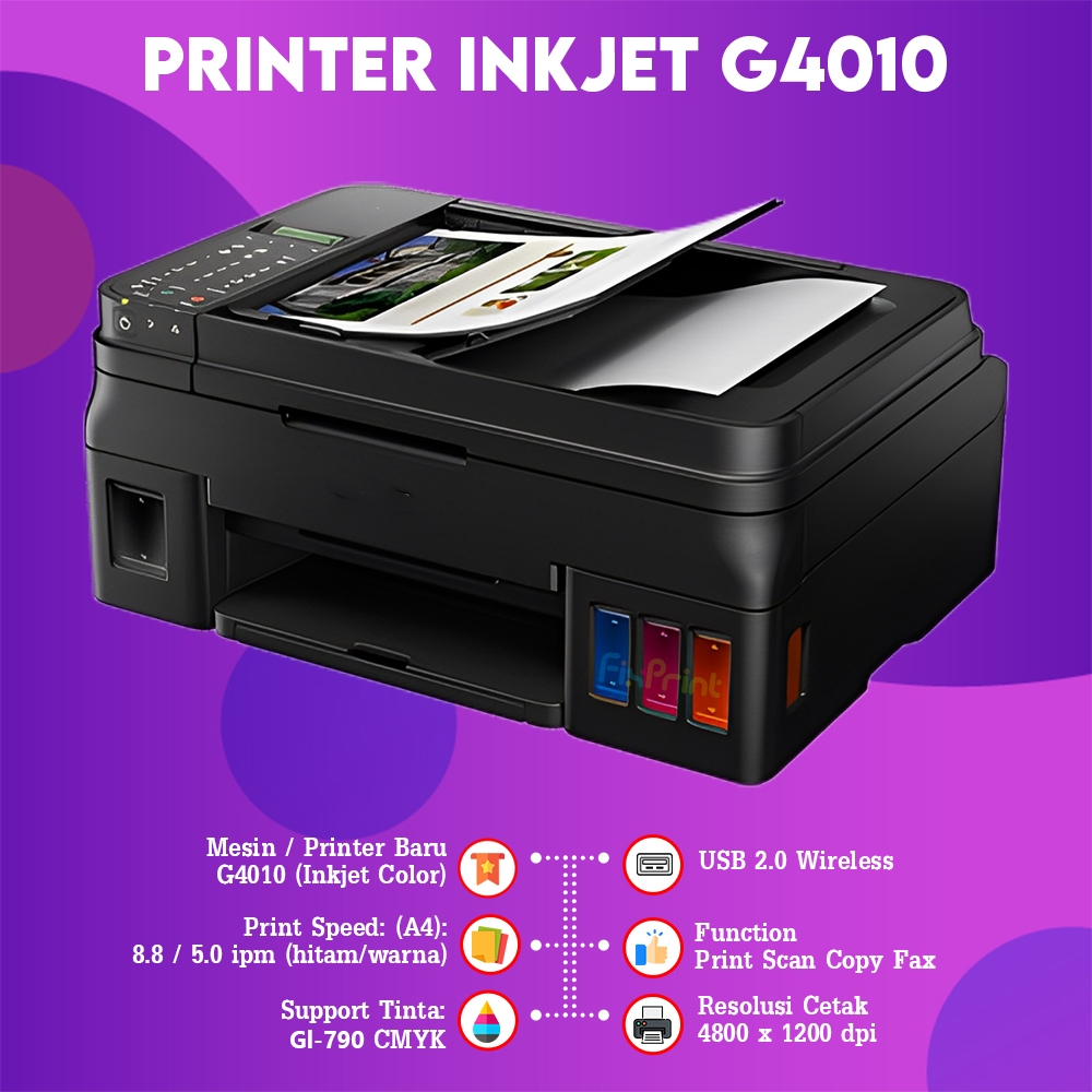 Jual FixPrint Printer Canon PIXMA G4010 G 4010 G-4010 InkTank Print ...