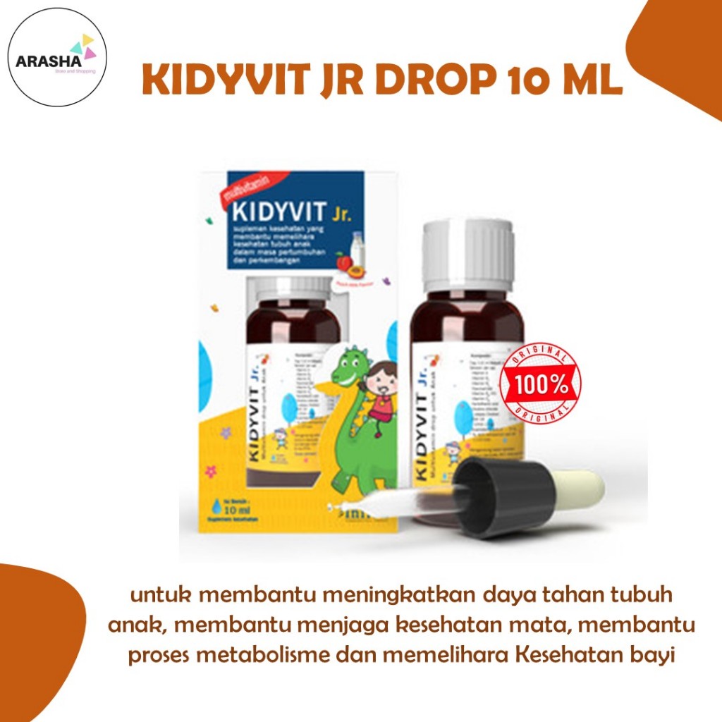 Jual KIDYVIT JR DROP TETES 10ML Efektif Meningkatkan Daya Tahan Tubuh ...