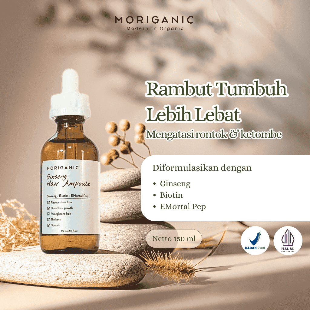 Jual Moriganic Ginseng Hair Ampoule Serum - Hair Oil Serum Rambut Anti Rontok Mempercepat ...