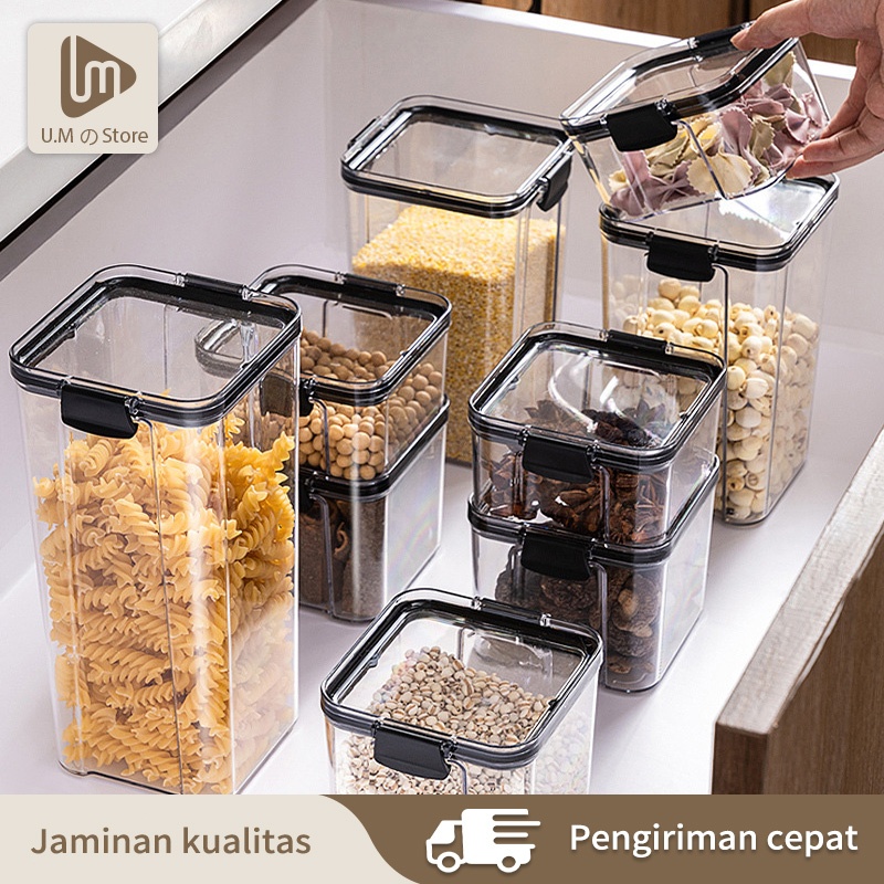 Jual Food Container Toples Kotak Snack Kedap Udara Penyimpanan Bening ...