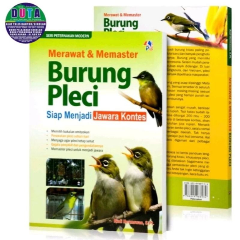 Jual Buku Hobi Burung : Merawat Memaster Burung Pleci Juara Kontes ...