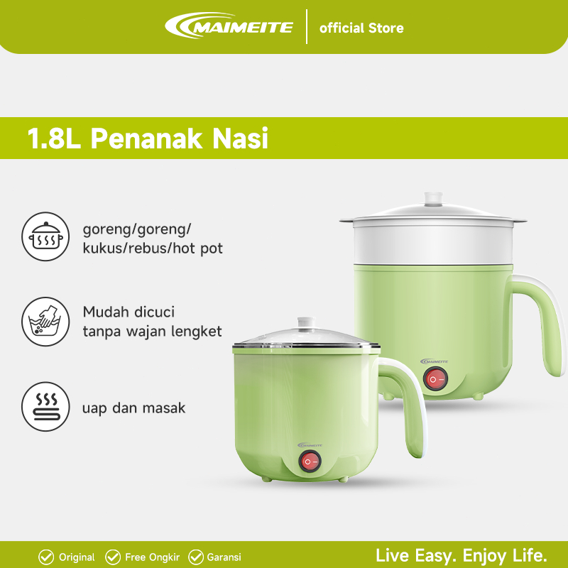Jual MAIMEITE Panci Listrik Serbaguna 1.8L/Magic com Mini Rice Cooker ...