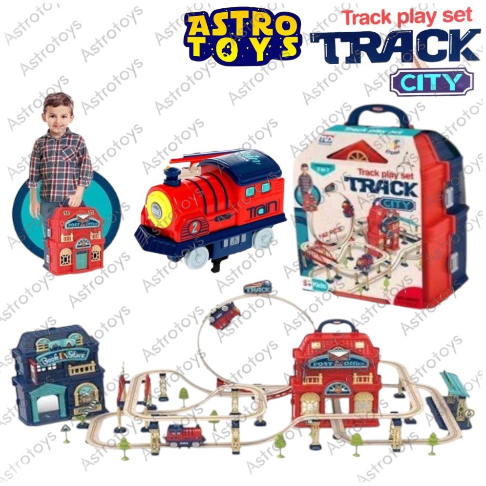 Jual Mainan Anak Kereta Api Koper Track City Loop Play Set143pcs ...