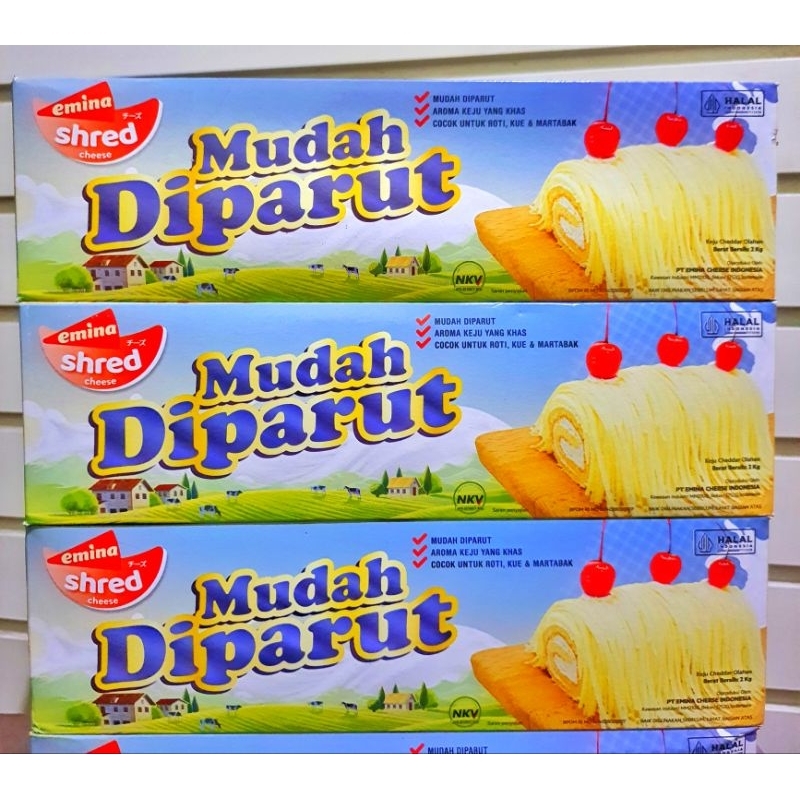 Jual KEJU EMINA CHEESE SHRED 2KG | Shopee Indonesia