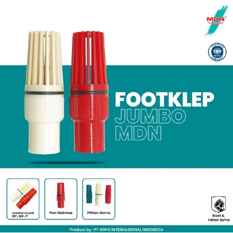 Jual TUSEN MDN FOOT KLEP PVC VALVE JUMBO 3/4 inch - SARINGAN FOOT KLEP ...