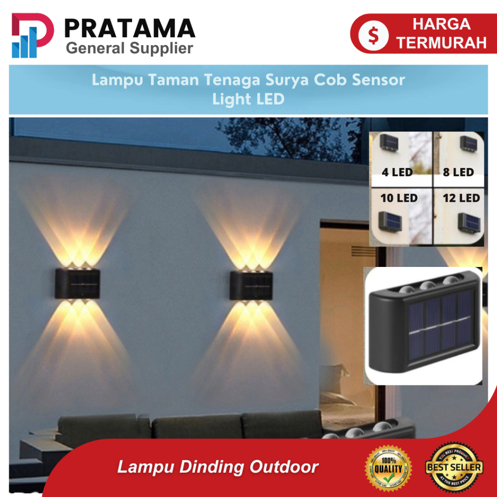 Jual Lampu Dinding Surya LED Solar Lamp / Induksi COB / Lampu Dekorasi ...