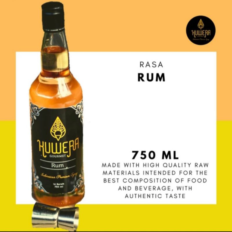 Jual Sirup Rum - Kuwera Syrup 750 ml ( Sirup Cafe ) | Shopee Indonesia