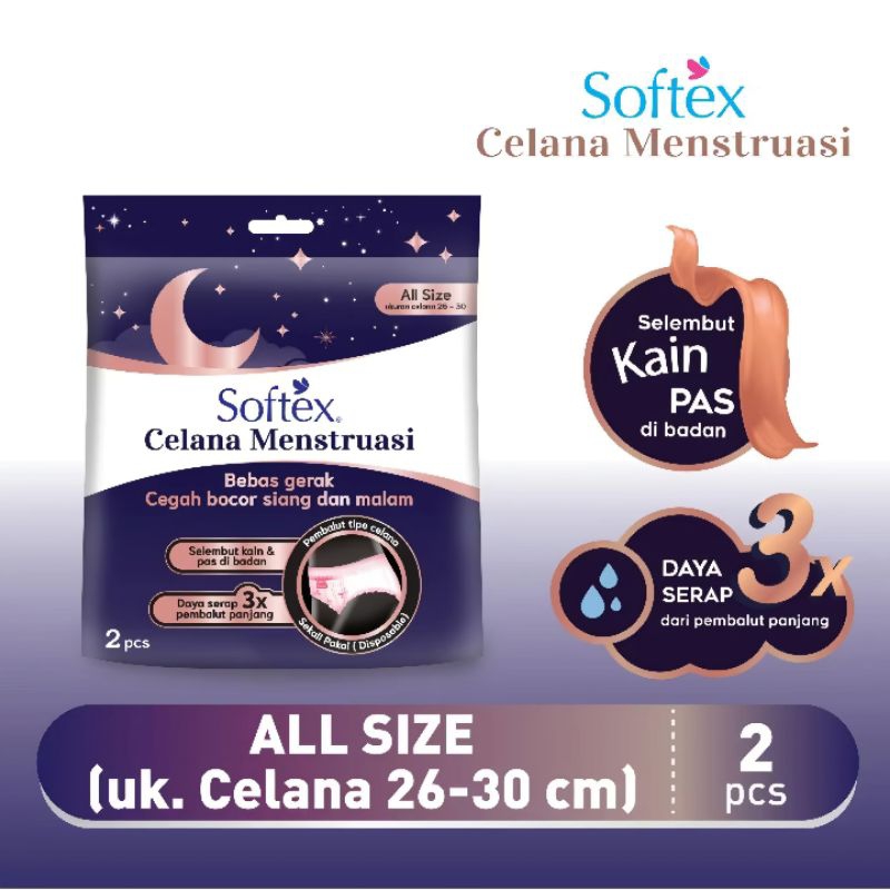 Jual softex celana ALL SIZE isi 2 celana | Shopee Indonesia