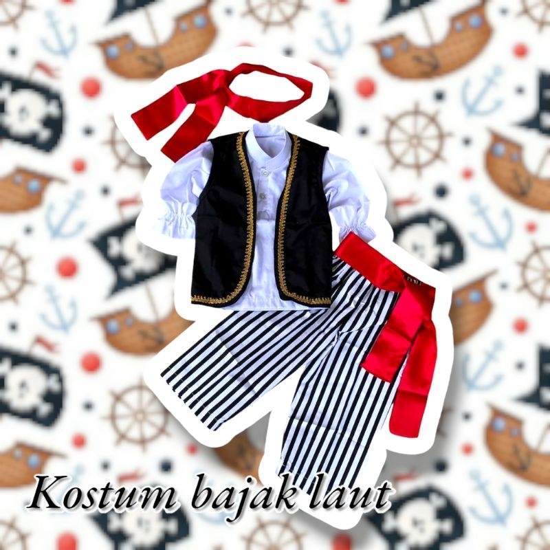 Jual kostum bajak laut / kostumanak / bajuanak / kostumbayi / bajubayi ...