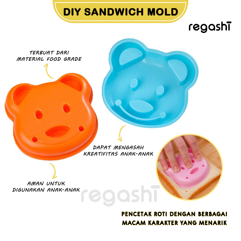Jual DIY Sandwich Mold | Cetakan Pemotong Roti Sandwich Karakter ...