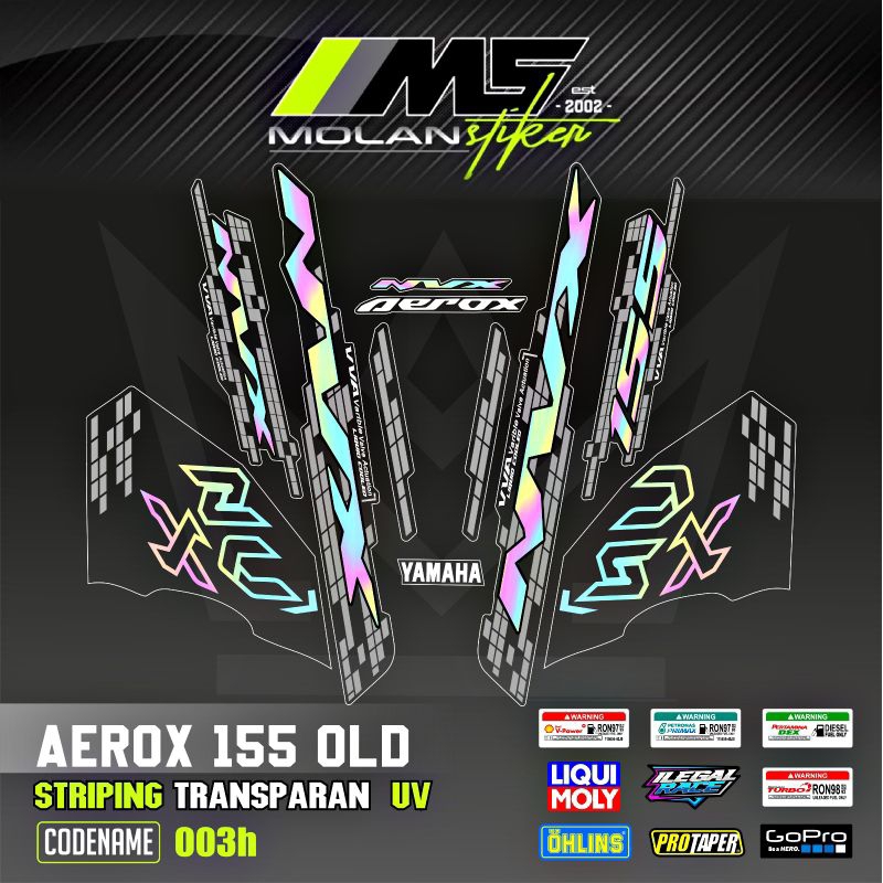 Jual Decal Sticker Striping Variasi Transparan Uv Aerox Old NVX 155 ...