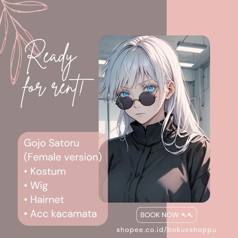 Jual SEWA / RENTAL KOSTUM COSPLAY GOJO SATORU FEMALE VERSION | Shopee ...