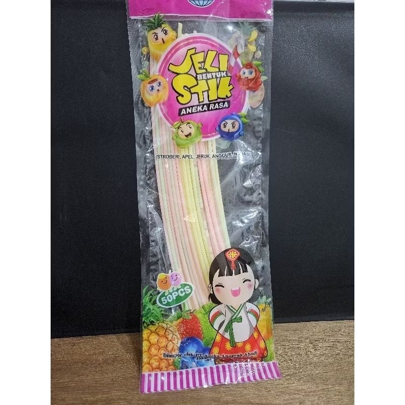 Jual Permen Serbuk Jelly stik Aneka Rasa Jelly Yogurt Panjang isi 50pcs ...