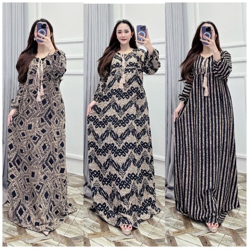 Jual JUMBO DRESS||DRESS TASEL||DRESS LD 120|| DRES RAYON PREMIUM||DRES ...