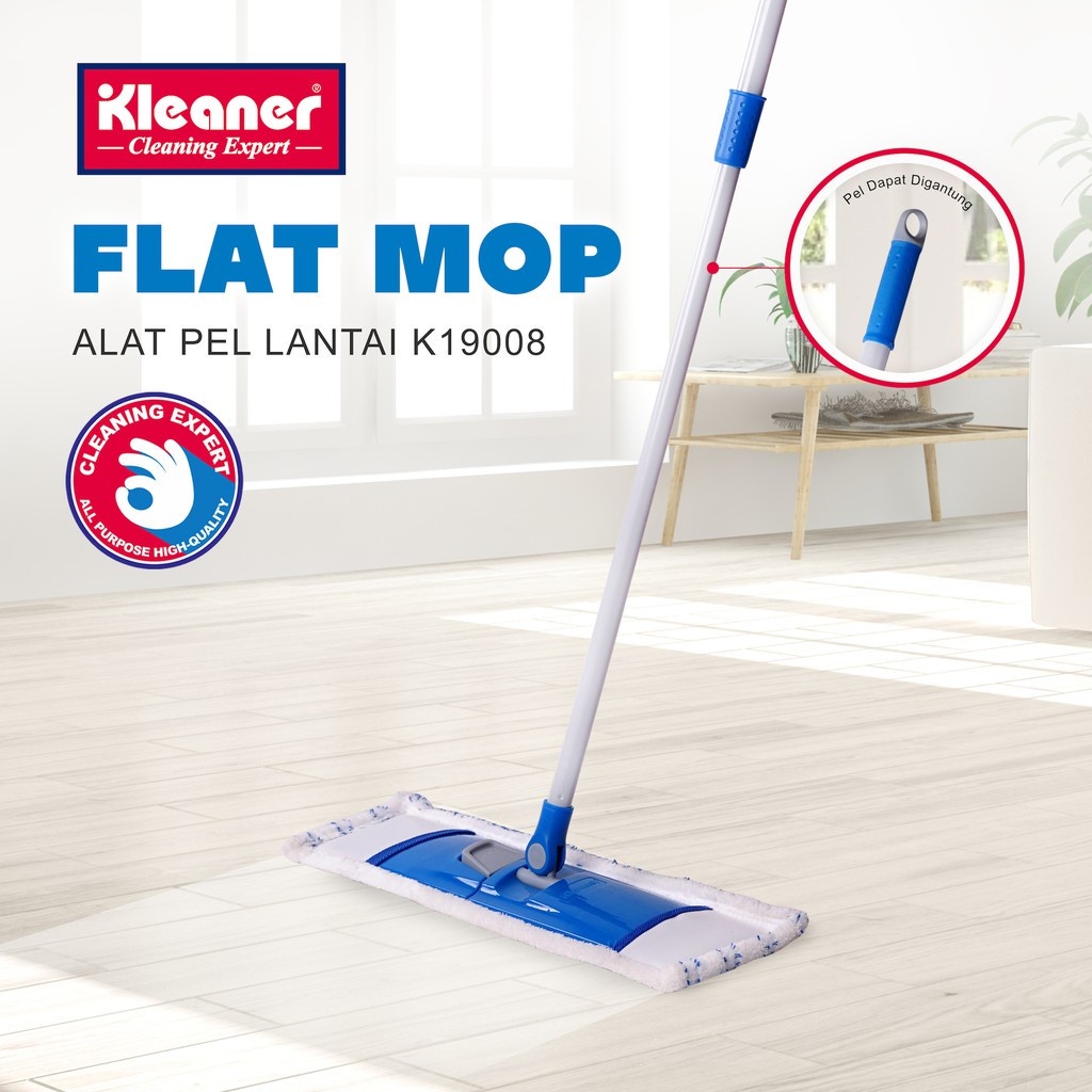 Jual Kleaner Alat Pel Lantai 1 Pcs Microfiber Flat Mop Pembersih Lantai ...