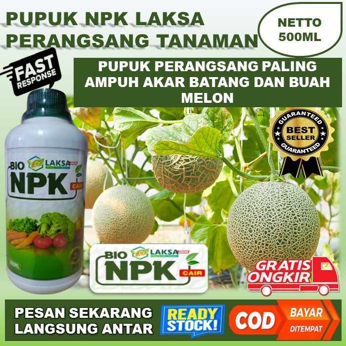 Jual Pupuk Pelebat Terbaik Tanaman Melon - Bio Npk Laksa Grow 500ml Pupuk Npk Penyubur Melon ...