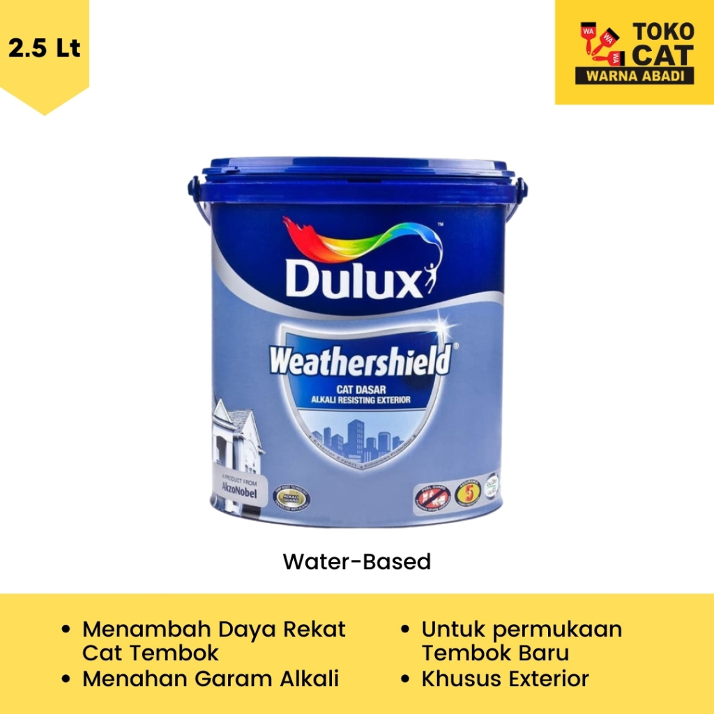 Jual CAT DASAR ALKALI SEALER DULUX WHEATERSHIELD KEMASAN 2,5 LITER ...
