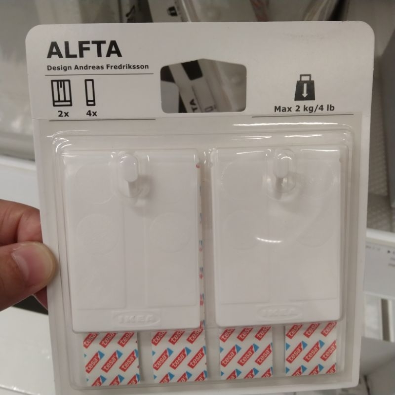 Jual IKEA ALFTA pengait dg perekat hook adhesive untuk pigura bingkai ...