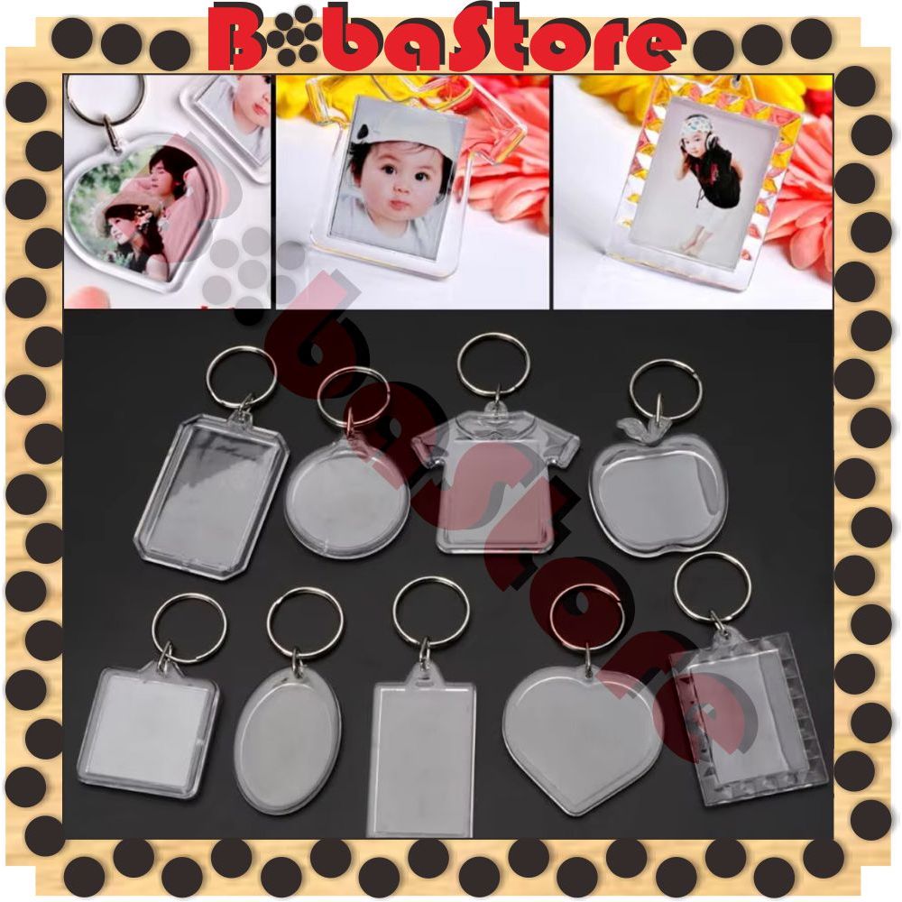 Jual ⭐Bobastore⭐ Gantungan Kunci Ganci Akrilik Insert Paper Photo ...