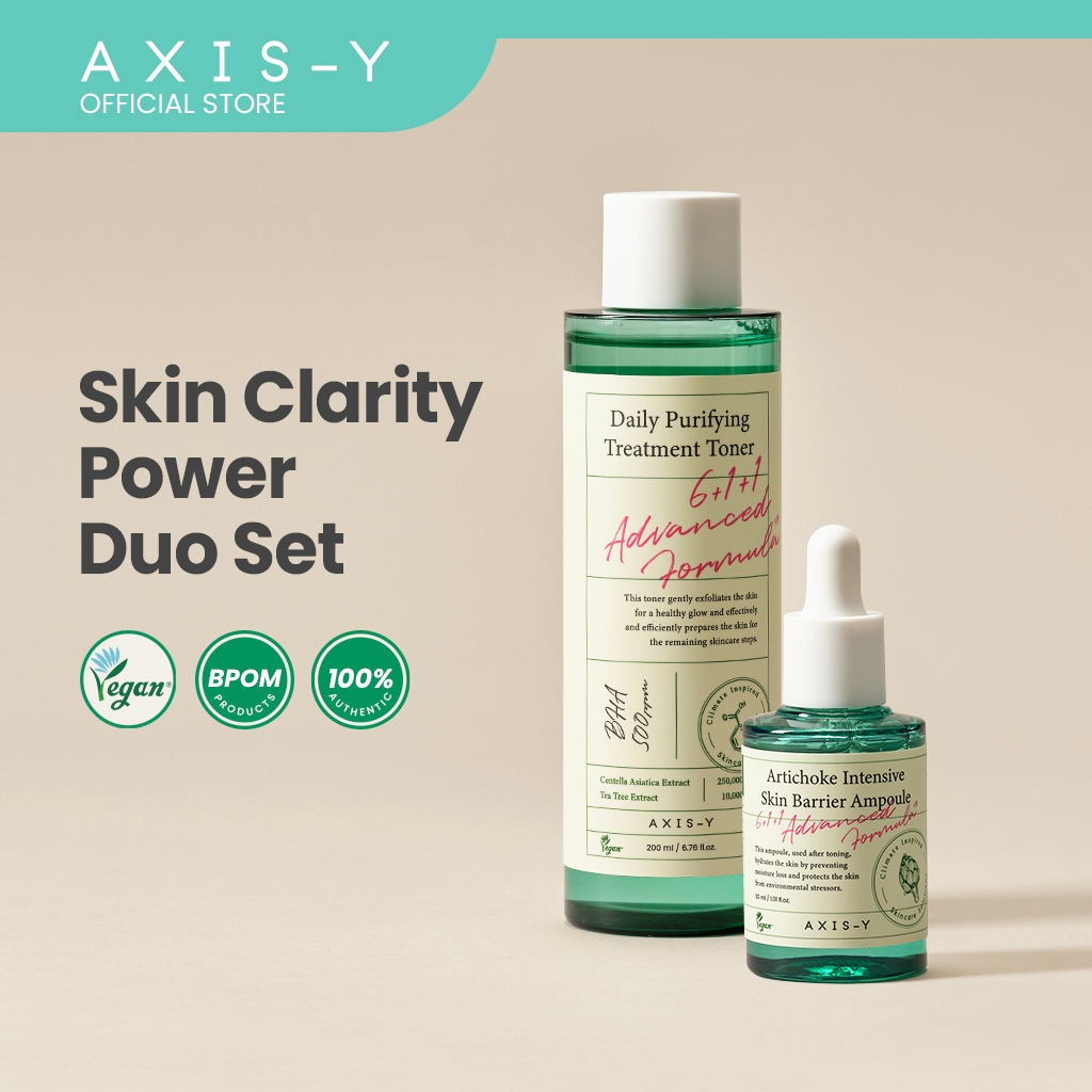 Jual AXIS-Y - Skin Clarity Power Duo Set (Daily Toner, Artichoke Ampoule) | Shopee Indonesia