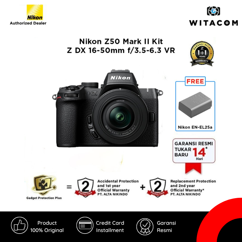 Jual Nikon Z50 II / Z50II / Z50 Kit NIKKOR Z DX 16-50mm f/3.5-6.3 VR - Garansi Resmi | Shopee ...
