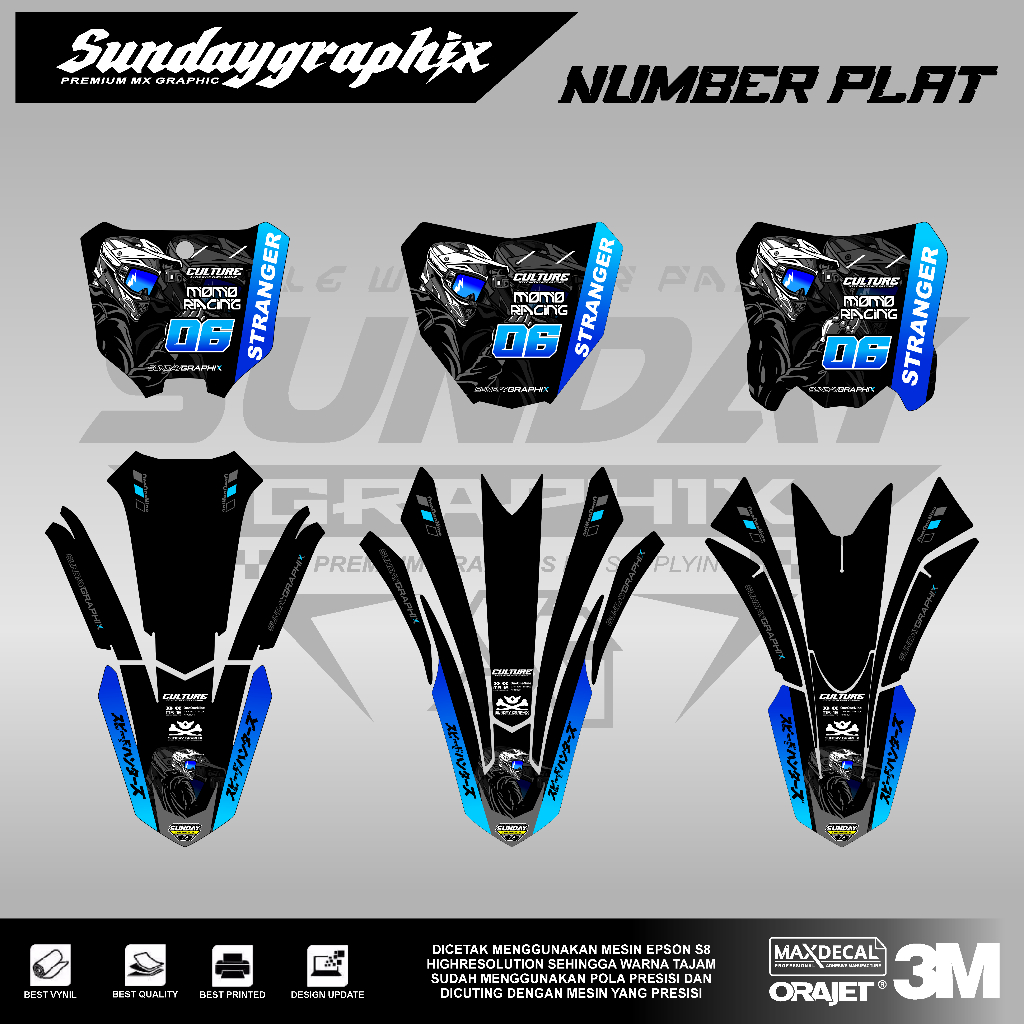 Jual DECAL STICKER NUMBER PLAT PAPAN NAMA DAN SPAKBOR (BEBAS CUSTOM ...