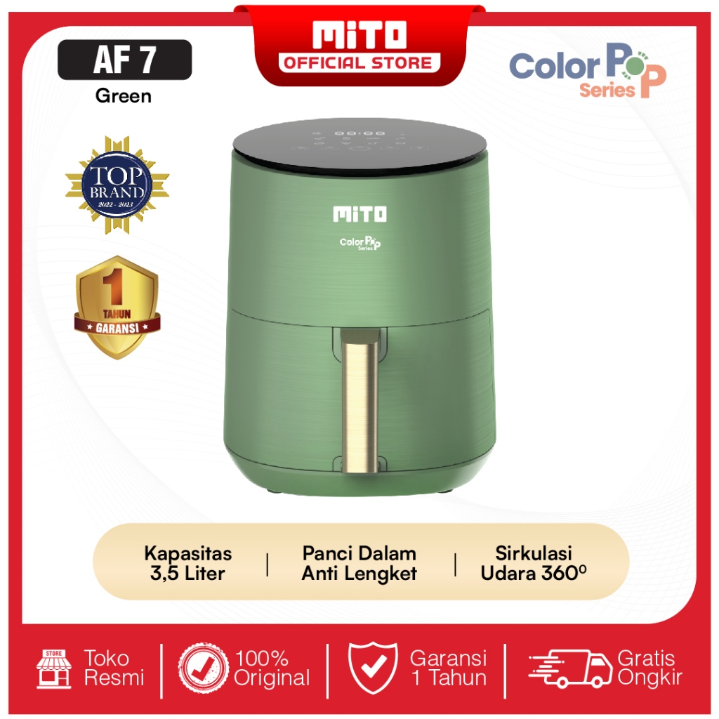 Jual MITO Air Fryer Digifry COLOR POP AF7 Digital , 3.5L, 8 Pilihan ...