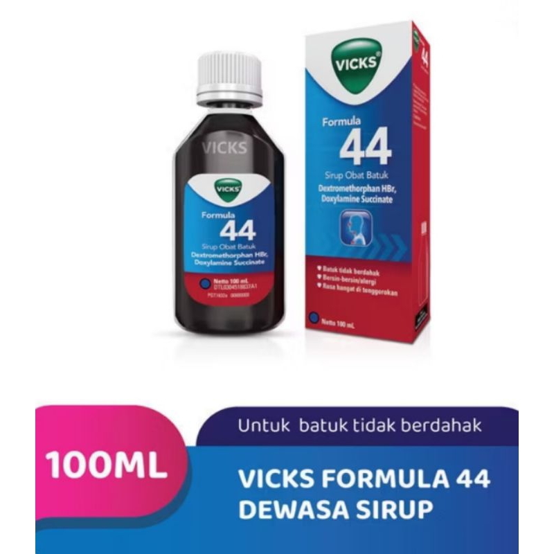 Jual SIRUP OBAT BATUK VICKS FORMULA 44, 100 ml | Shopee Indonesia