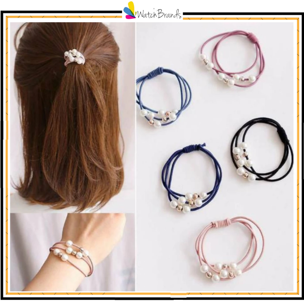 Jual WBS Aksesoris Ikat Rambut Elastis Aksen Mutiara Gaya Korea Wanita ...